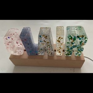 Hand Crafted | Other | Resin Custom Name Sign W Light Up Display | Poshmark
